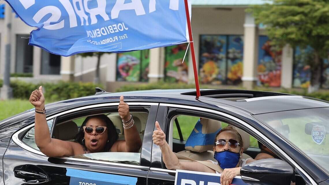 Democrats place Biden ads on buses, sidewalks and gas stations ...