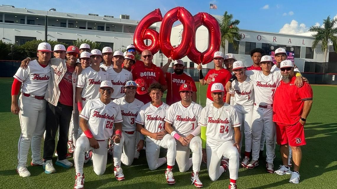 Doral baseball coach reaches milestone, continuing team’s hot start ...
