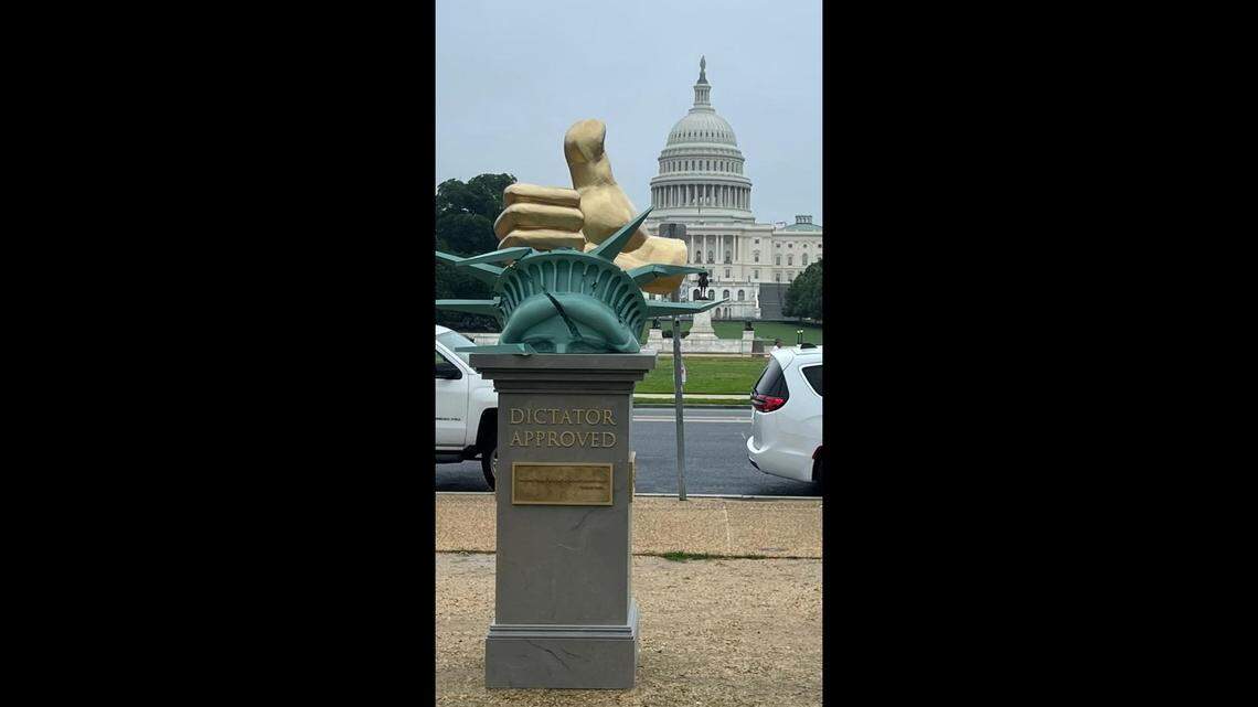 New sculpture in DC depicts political art referencing Trump | Miami Herald