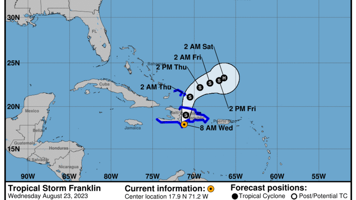 Tropical Storm Franklin path, advisory & warnings | Miami Herald