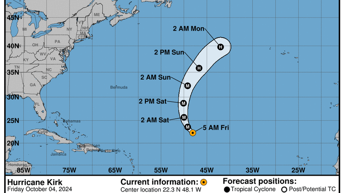 Category 4 Hurricane Kirk path, advisory & warnings | Miami Herald